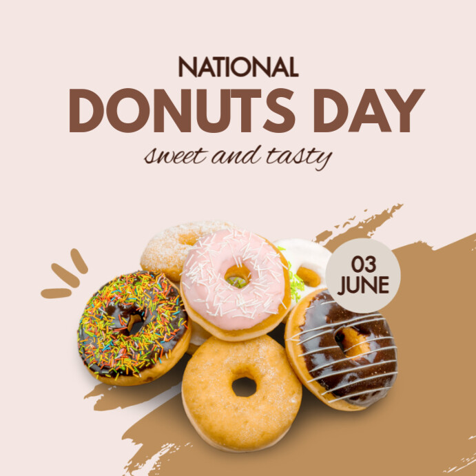 Copy of Joyful National Donuts Day Instagram Post | PosterMyWall
