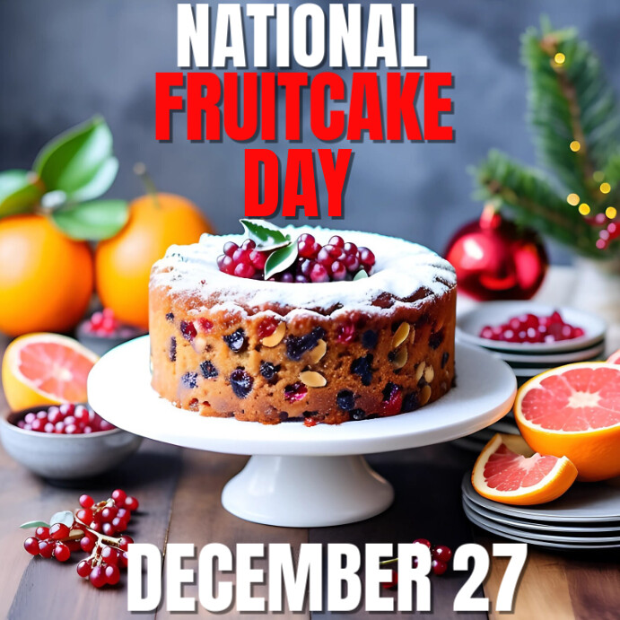 Joyful National Fruitcake Day Instagram Post Template | PosterMyWall