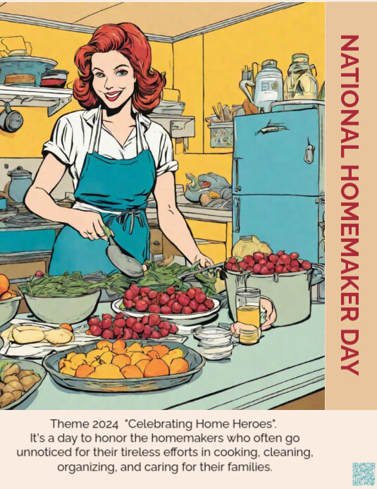 Plantilla de Joyful National Homemaker Day Flyer (us Letter) | PosterMyWall