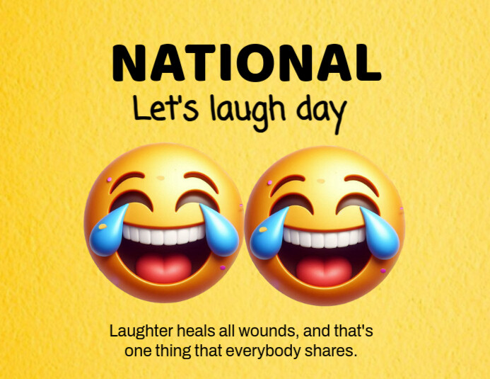 Copy of Joyful National Let's Laugh Day Template Flyer (us Letter ...