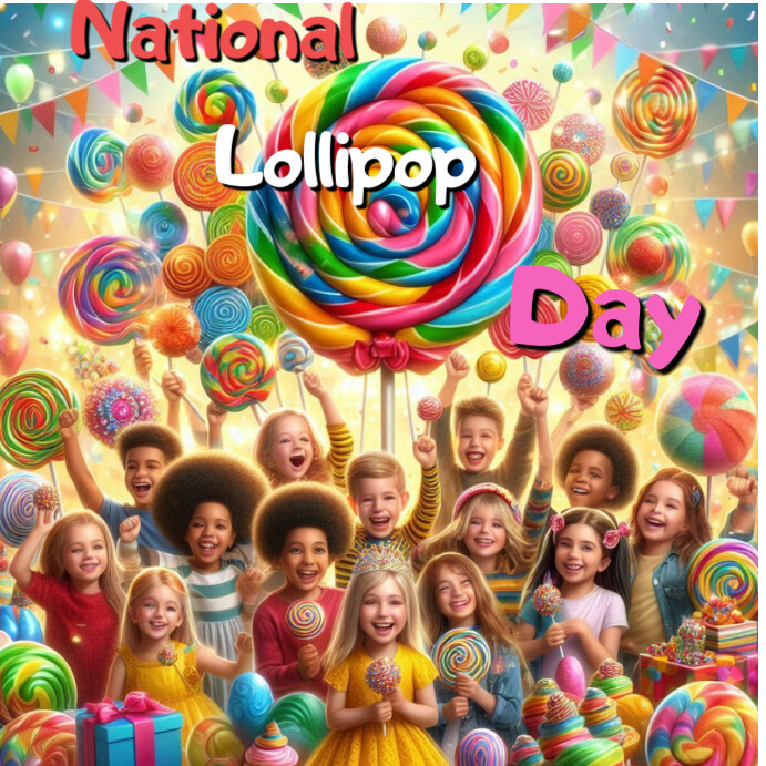 Plantilla de Joyful National Lollipop Day Instagram Post | PosterMyWall
