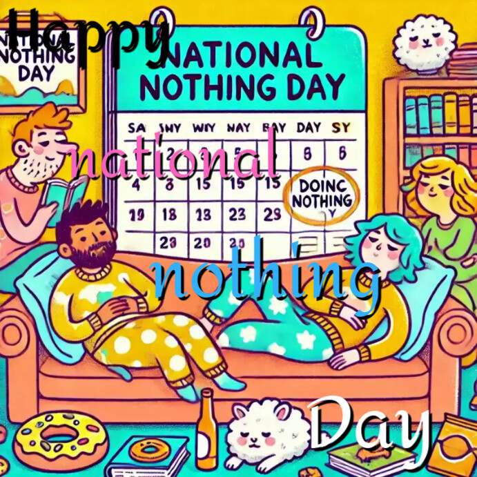 Joyful National Nothing Day Instagram Post Templat | PosterMyWall
