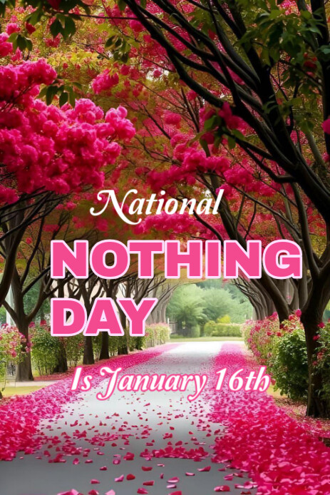 Joyful National Nothing Day Pinterest Graphic Template | PosterMyWall
