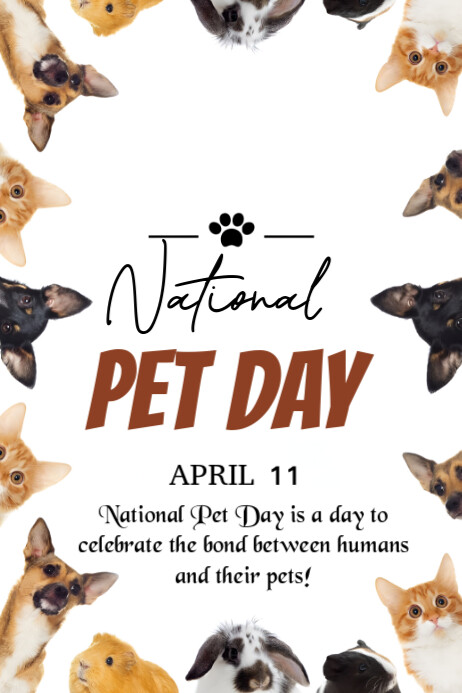 Joyful National Pet Day Poster Template | PosterMyWall