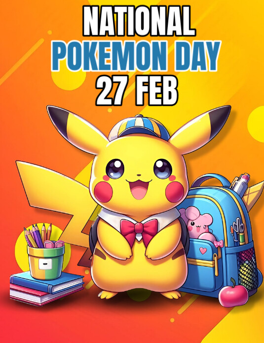Copy of Joyful National Pokemon Day Flyer (us Letter) | PosterMyWall