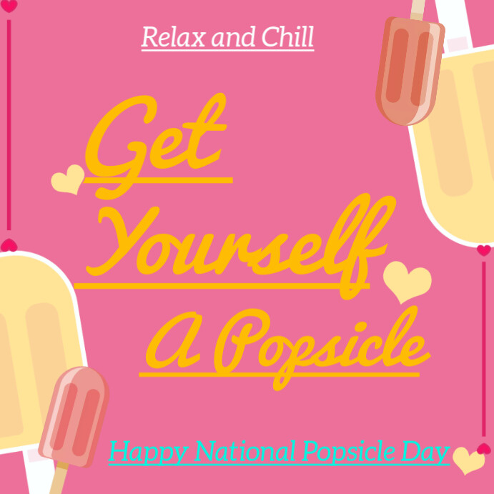 Joyful National Popsicle Day Instagram Post เทมเพลต | PosterMyWall
