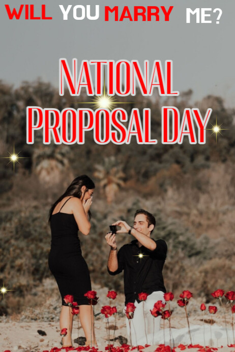 Joyful National Proposal Day Poster Template | PosterMyWall
