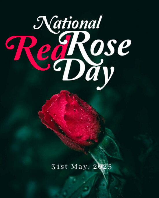 Copy of Joyful National Red Rose Day Instagram Portrait | PosterMyWall
