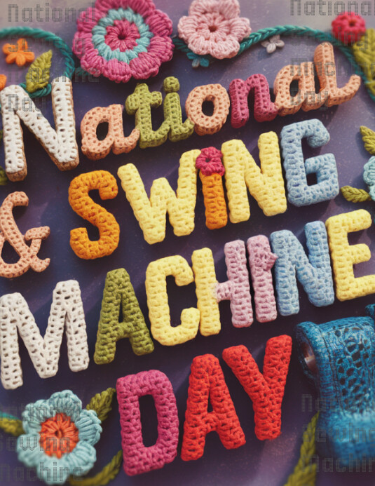 Joyful National Sewing Machine Day Flyer (us Template | PosterMyWall