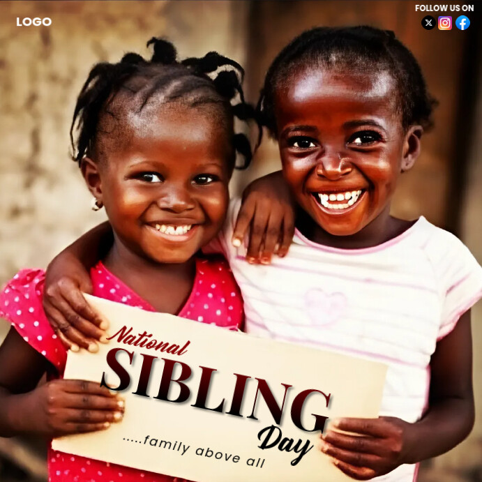 Joyful National Sibling Day Design Template Instagram Post | PosterMyWall