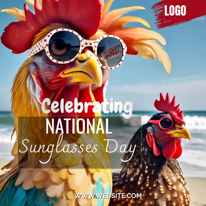 Joyful National Sunglasses Day Instagram Post Template | PosterMyWall