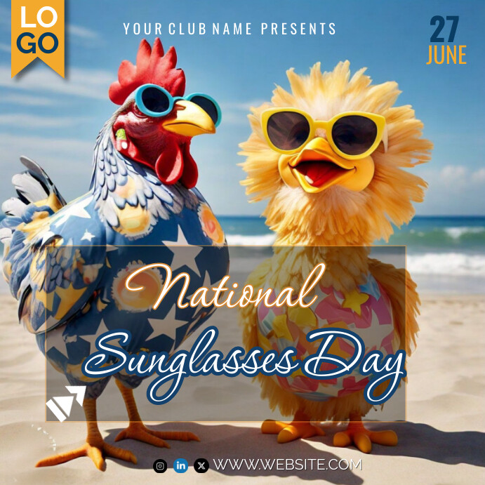Joyful National Sunglasses Day Instagram Post Template | PosterMyWall