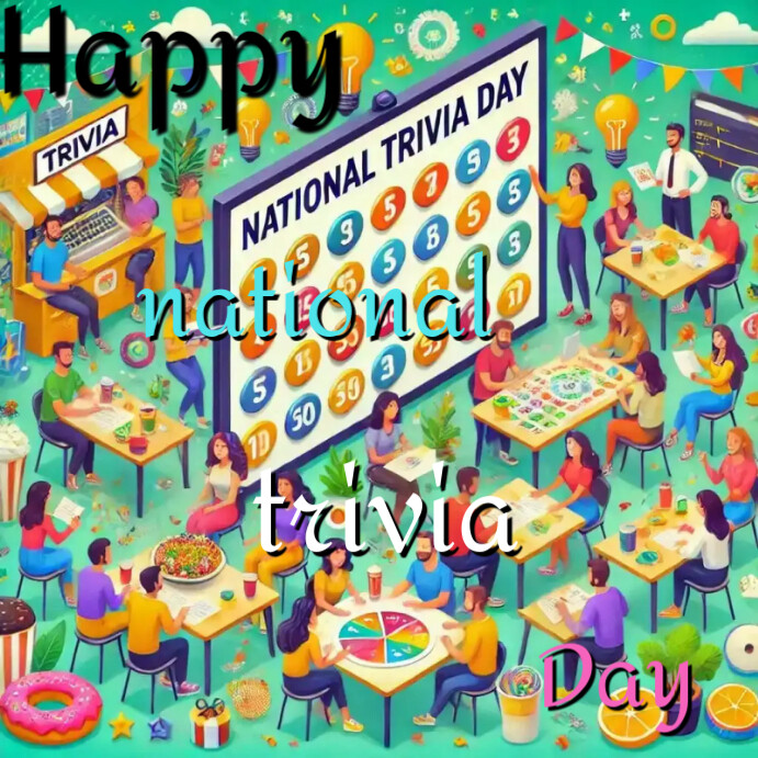 Joyful National Trivia Day Instagram Post Template | PosterMyWall