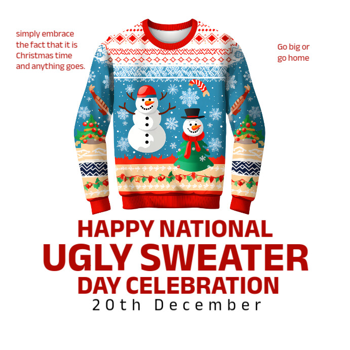 Copy of Joyful National Ugly Sweater Day Instagram Post | PosterMyWall