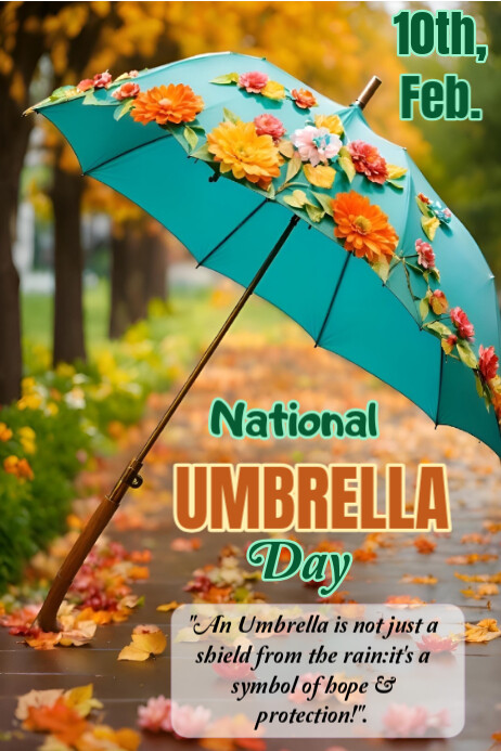 Copy of Joyful National Umbrella Day Poster | PosterMyWall