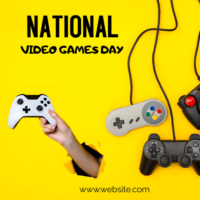 Joyful National Video Games Day Instagram Po Template | PosterMyWall