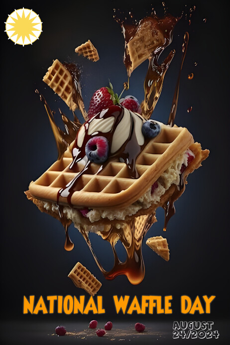 Joyful National Waffle Day Poster Template | PosterMyWall