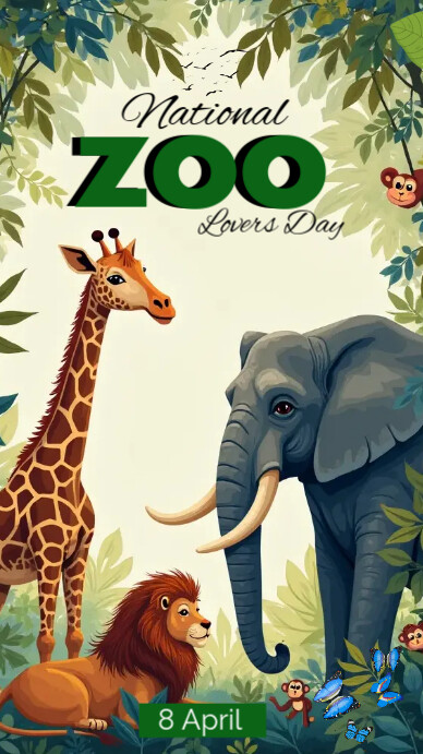 Copy of Joyful National Zoo Lovers Day Instagram Story | PosterMyWall