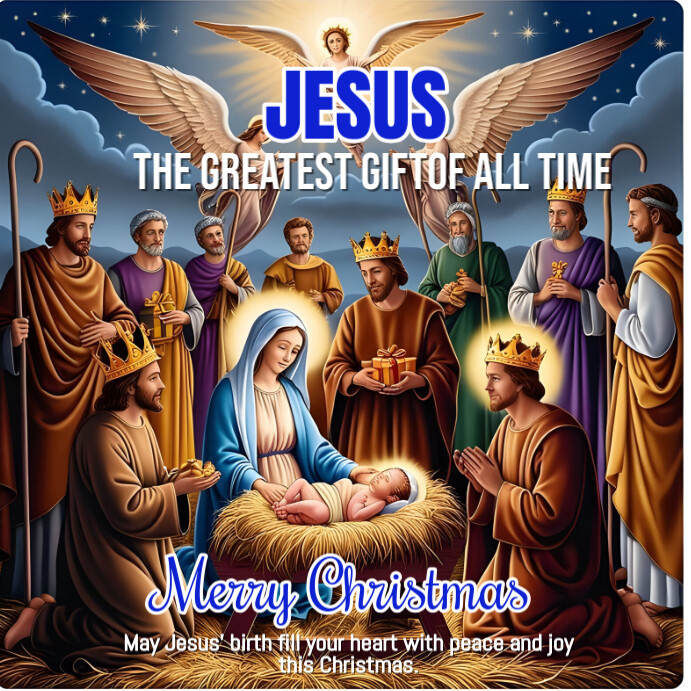 Joyful Nativity Story Flyer Instagram Post Template | PosterMyWall