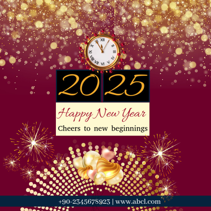 Joyful New Year 2025 Instagram Post Template | PosterMyWall