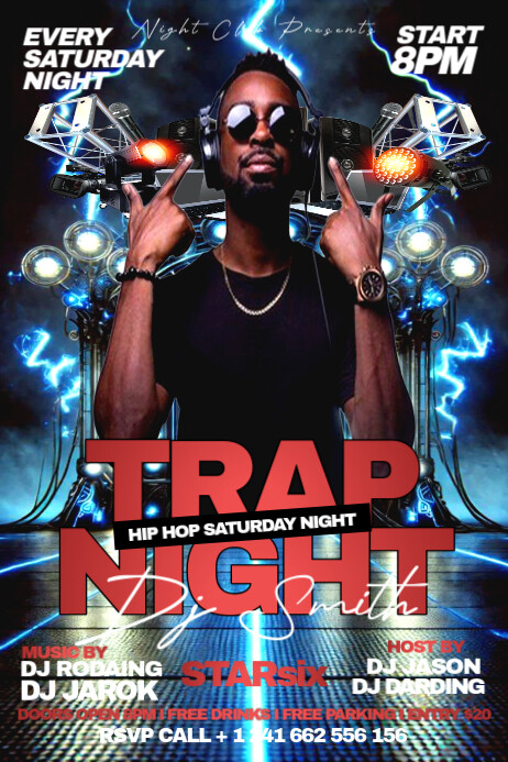 Joyful Night Club Party Banner 4' × 6' Template | PosterMyWall