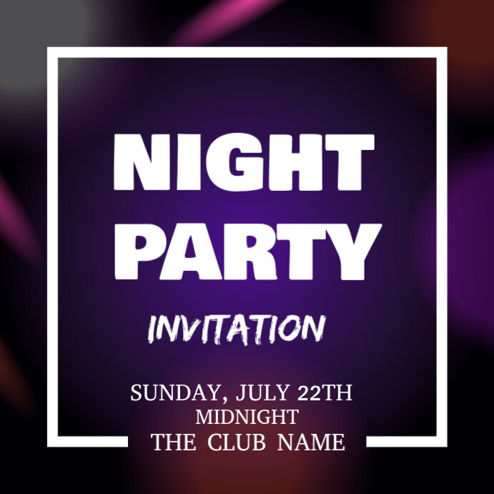 Copy of Joyful Night Party Instagram Post | PosterMyWall