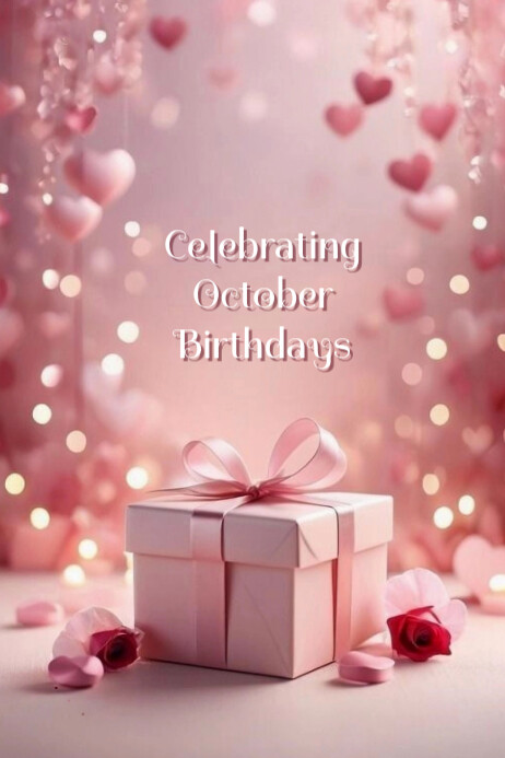 Joyful October Birthday Banner 4' × 6' Template | PosterMyWall