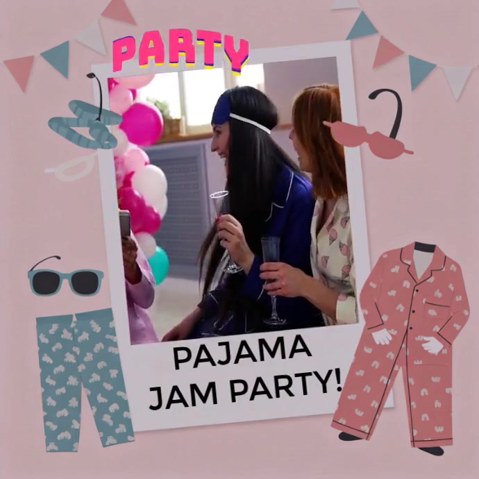 Joyful Pajama Party Social Media Instagram Post Template | PosterMyWall