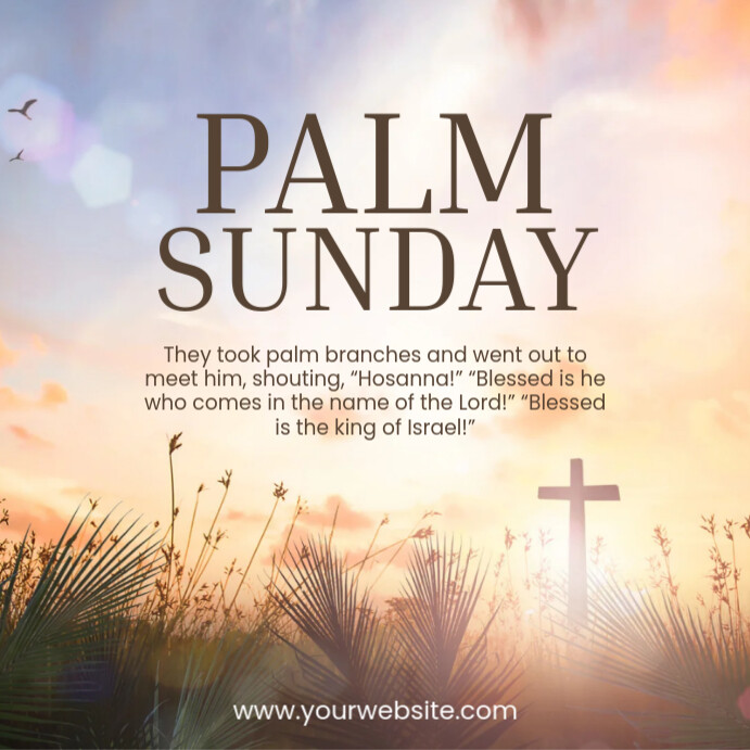 Plantilla de Joyful Palm Sunday Instagram Post | PosterMyWall