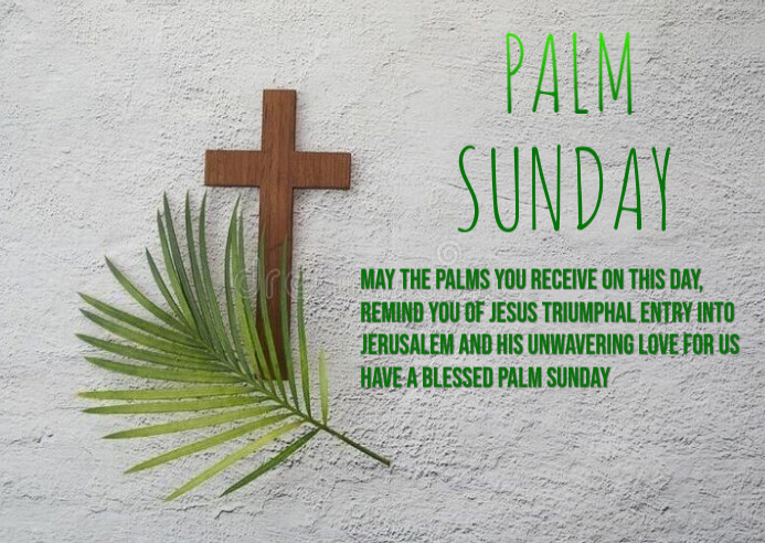 Joyful Palm Sunday Prayers, Greetings Card Postcard Template | PosterMyWall