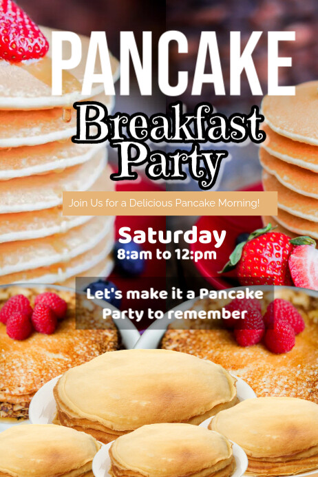 Copy of Joyful Pancake Breakfast Party Poster | PosterMyWall