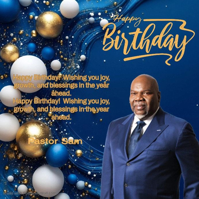 Copy of Joyful Pastors Birthday Square (1:1) | PosterMyWall