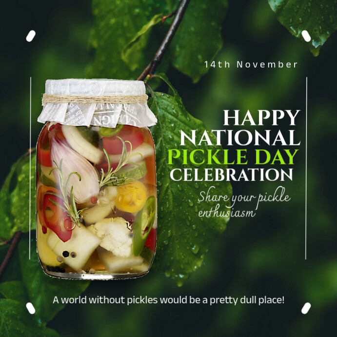 Joyful Pickle Day Instagram Post Template | PosterMyWall