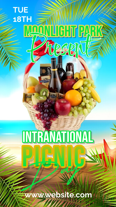 Joyful Picnic Event Flyer Digital Display (9: Template | PosterMyWall