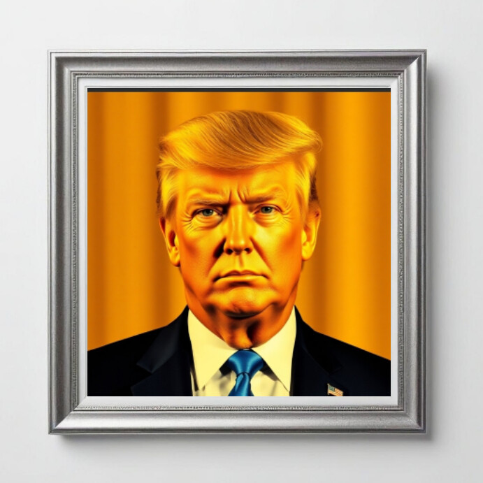 Joyful Picture Frame Of Donald Trump Instagram Post Template | PosterMyWall