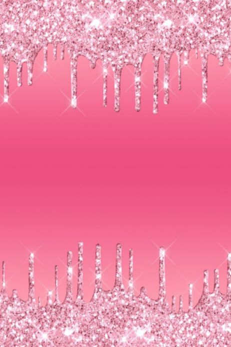 Joyful Pink Glitter Drip Border Poster Template | PosterMyWall
