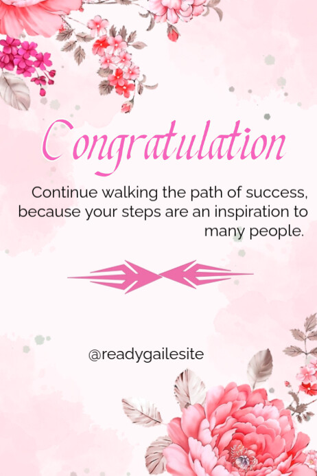 Joyful Pink Pastel Congratulation Poster Template | PosterMyWall