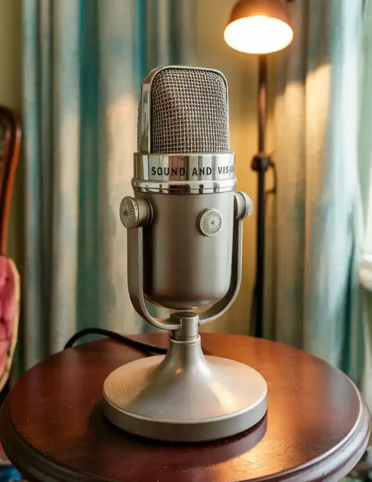 Copy of Joyful Podcast Stage Mic Flyer (us Letter) | PosterMyWall