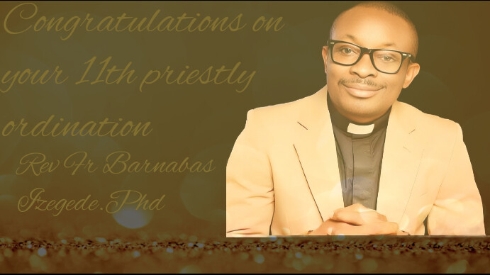 Joyful Priest Ordination Celebration Digital Template | PosterMyWall