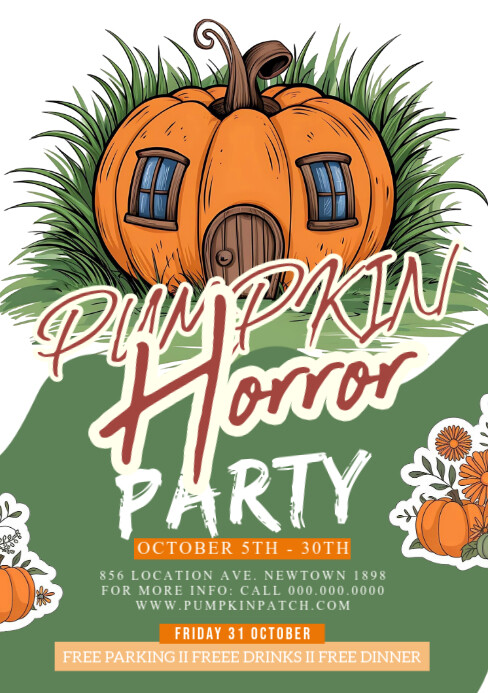 Joyful Pumpkin Patch Flyer A5 Template | PosterMyWall