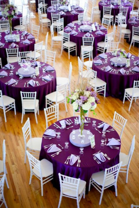 Joyful Purple Elegance Wedding Reception Poster Template | PosterMyWall