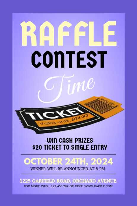 Joyful Raffle Contest Poster Template | PosterMyWall
