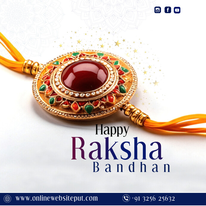 Plantilla de Joyful Raksha Bandhan Facebook Post Instagram | PosterMyWall