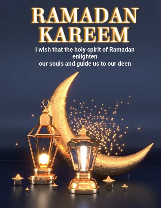 Joyful Ramadan Kareem Flyer (us Letter) Template | PosterMyWall
