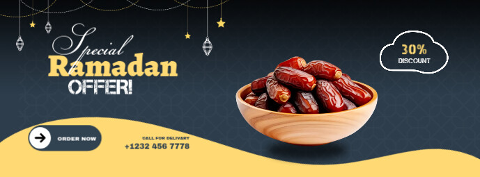 Joyful Ramadan Sale Offer Facebook Cover Photo Template | PosterMyWall