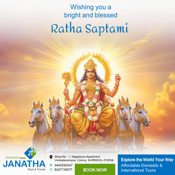 Copy of Joyful Ratha Saptami, Sun God, Surya Devi, Instagram Post ...