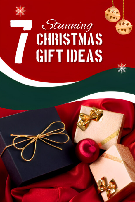 Joyful Red Background Maximalist 7 Stunning Christmas Gift Ideas Poster ...