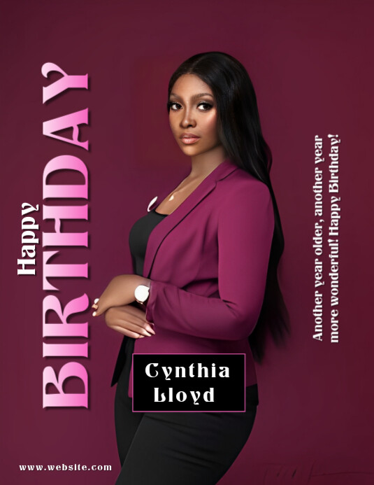 Joyful Red Background Pastel Happy Birthday Flyer (us Letter) Template ...