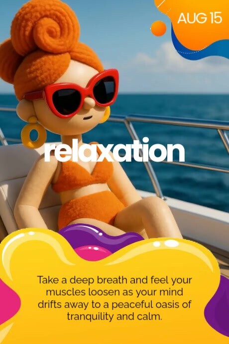 Joyful Relaxation Day Poster Template | PosterMyWall