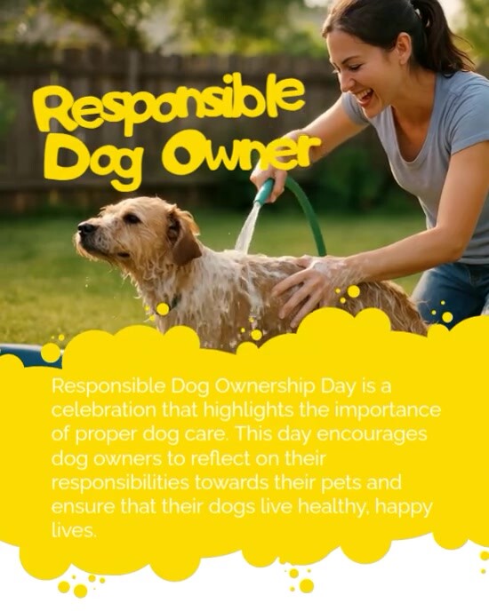 Joyful Responsible Dog Owner Day Instagram Portrait Template | PosterMyWall